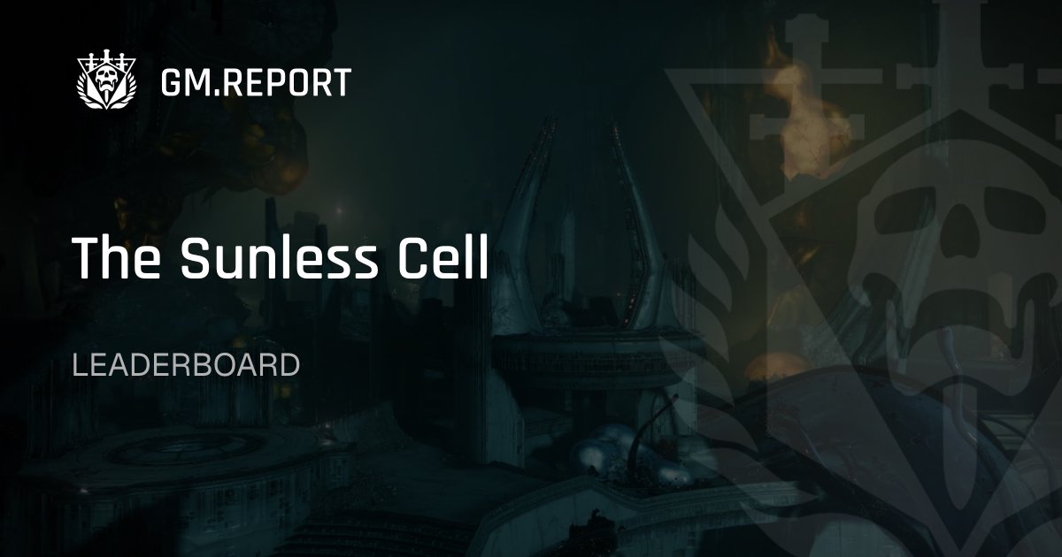 The Sunless Cell Leaderboard - Grandmaster Report