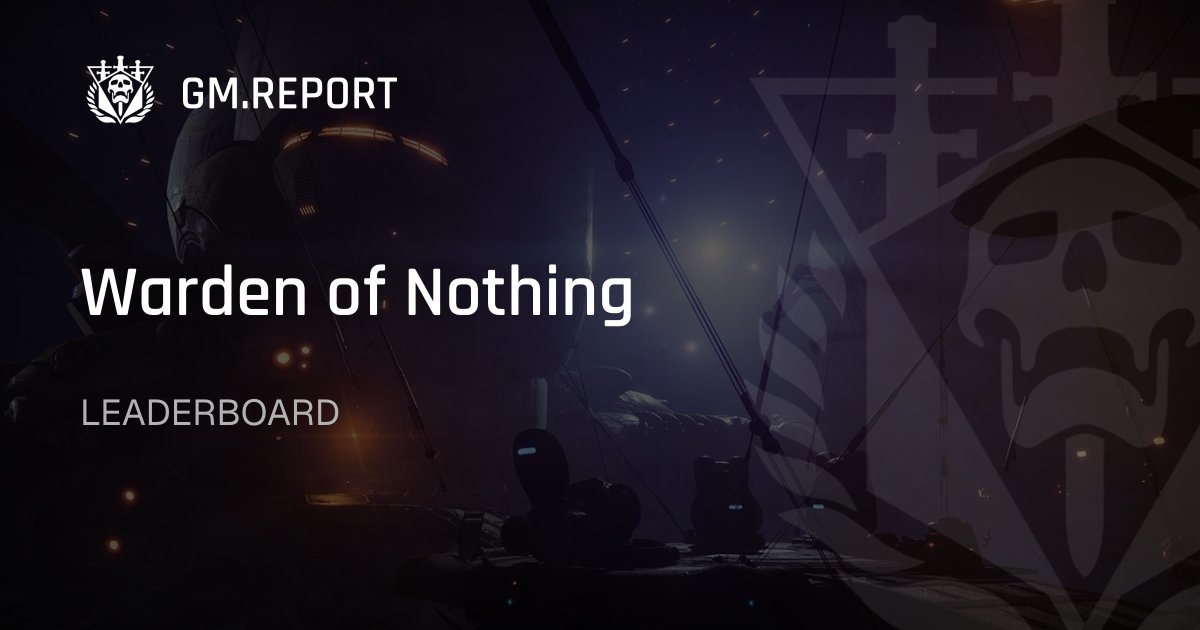 Warden of Nothing Leaderboard - Grandmaster Report